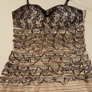 Dresses | Custom Made Beaded Satin Dress | Poshmark